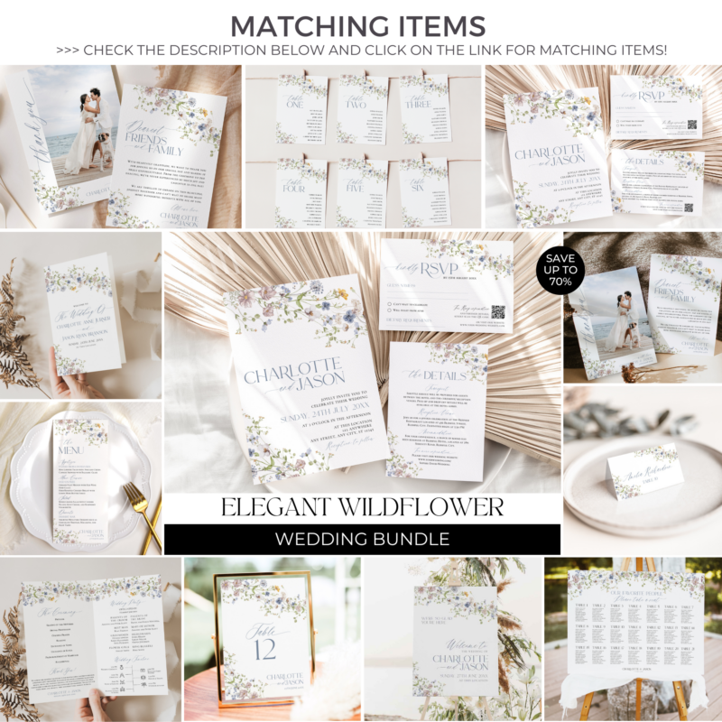 Wildflower Wedding Reserved Seat Sign | Printable Reserved Sign Template