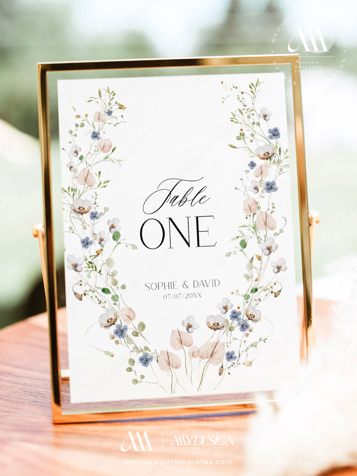 Table Number Cards - Amy Design Templates