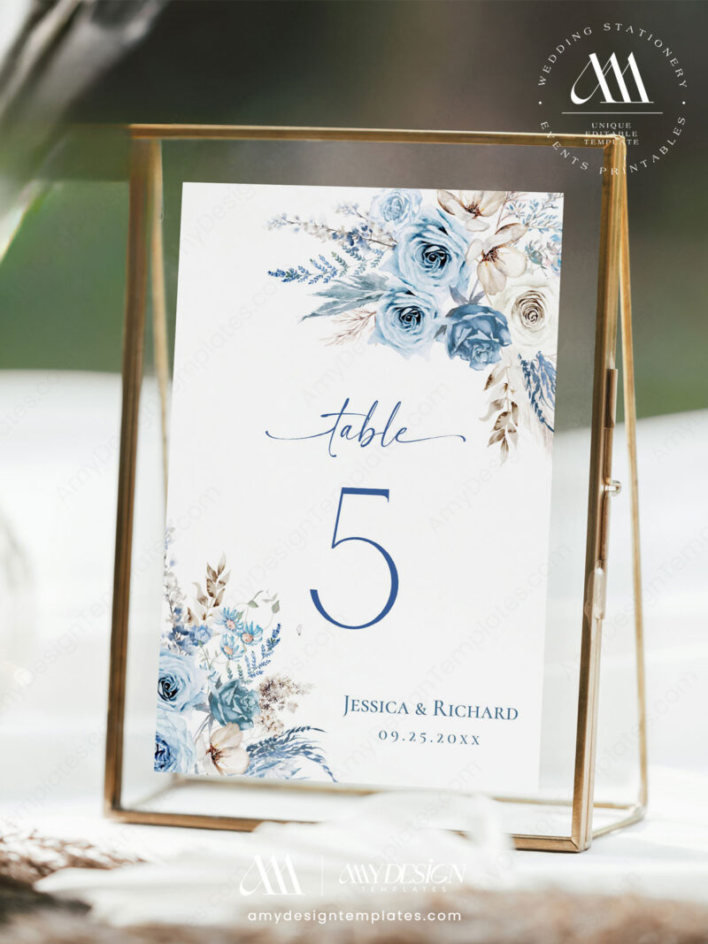 Table Number Cards - Amy Design Templates