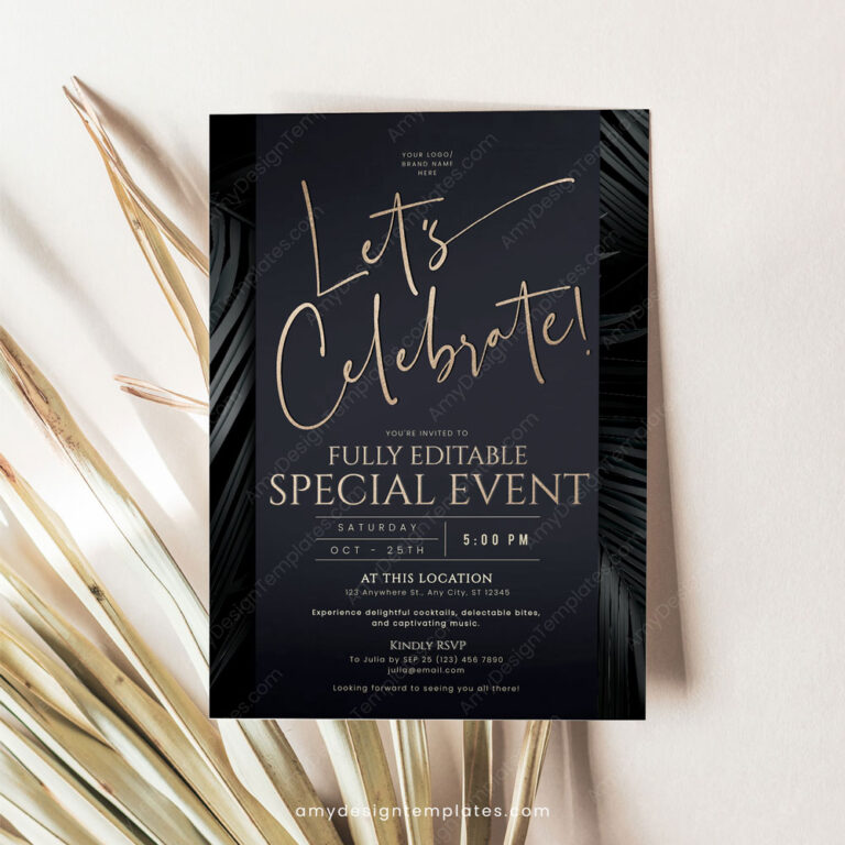 Let’s Celebrate Invitation Template | Amy Design