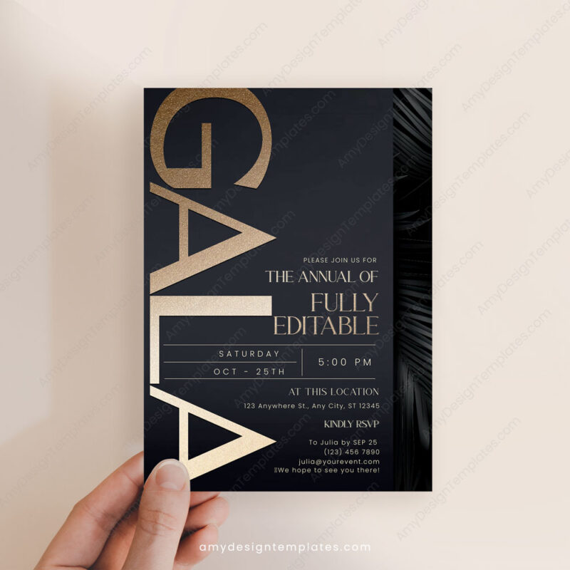 Gala Invitation Template Printable | Amy Design