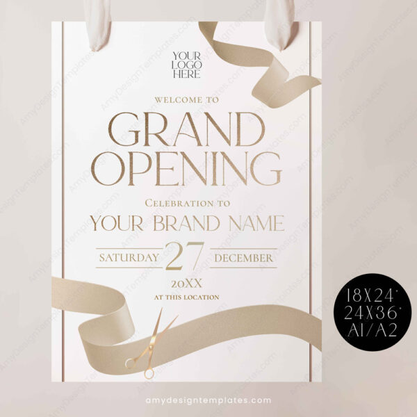 Grand Opening Sign Template | Amy Design