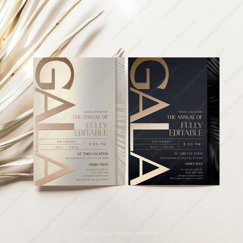 Editable Gala Invitation Template | Amy Design