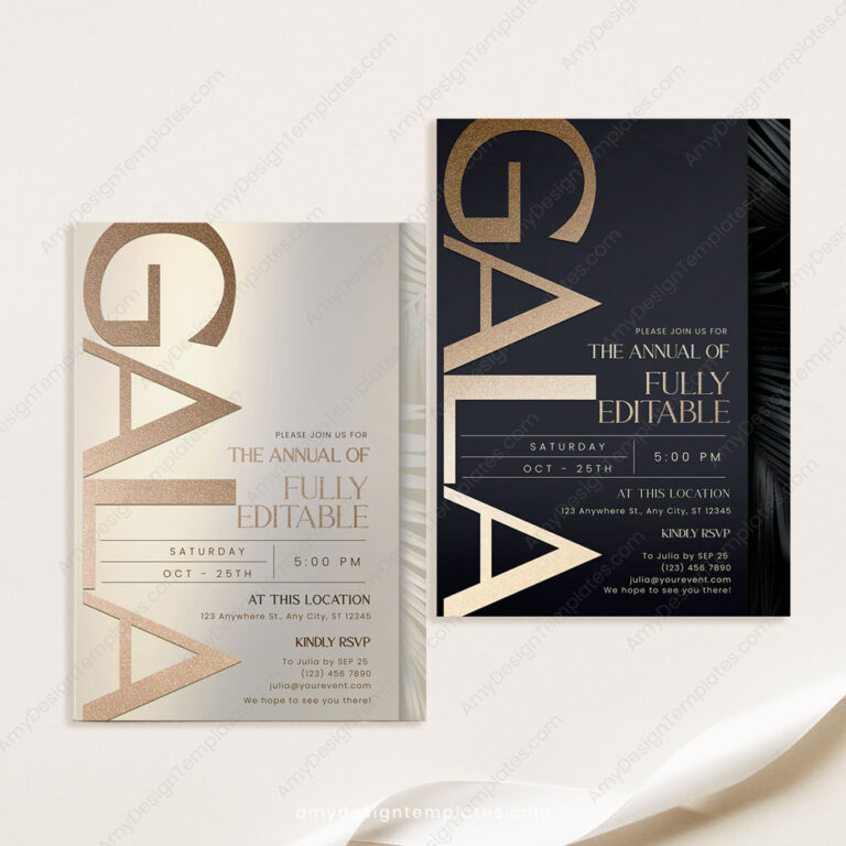 Editable Gala Invitation Template | Amy Design