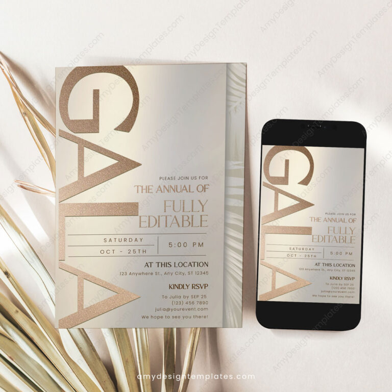 Editable Gala Invitation Template | Amy Design