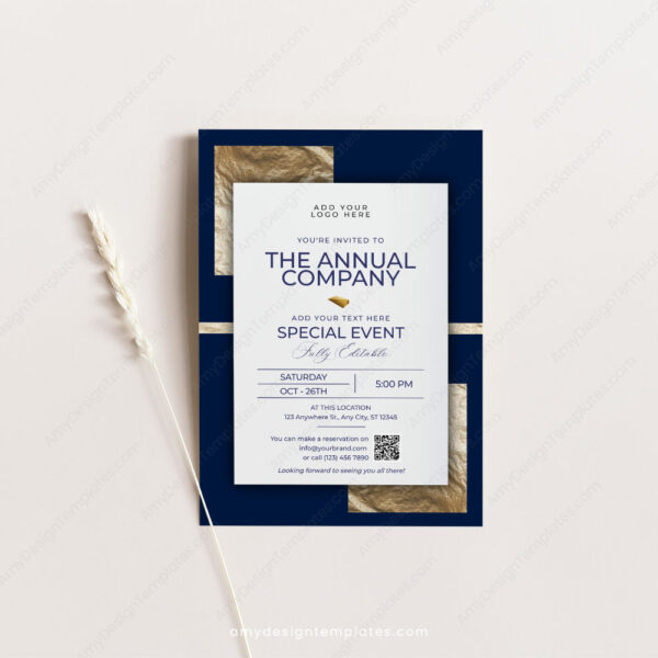 Classic Formal Grand Opening Invitation Card | Amy Design