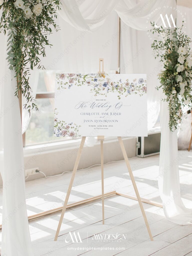 Wildflower Wedding Signage Bundles Template | Amy Design