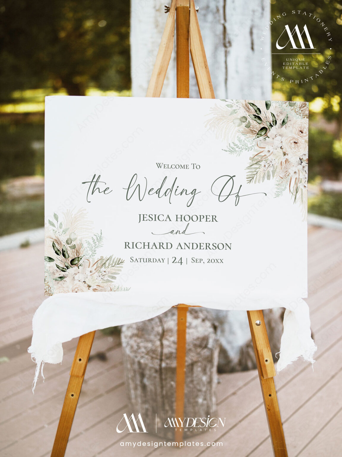 6+ Free Printable Wedding Sign Templates | Amy Design