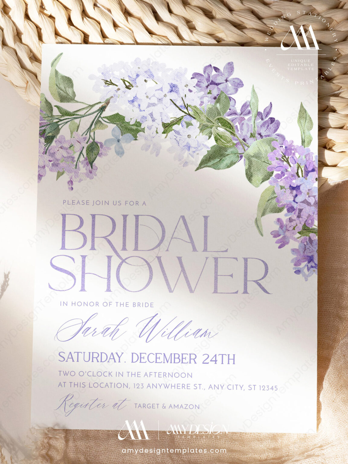 8+ Free Printable Bridal Shower Invitation Templates: Amy Design