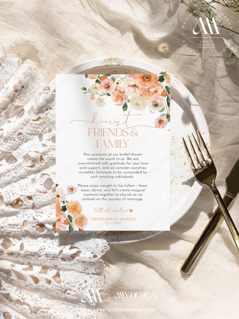 Printable Place Setting Menu Template | Thank You Note Template ...