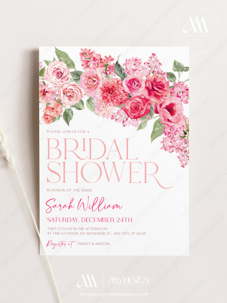 8+ Free Printable Bridal Shower Invitation Templates: Amy Design