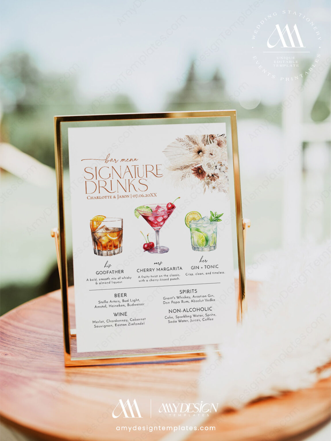 Signature Drinks - Amy Design Templates