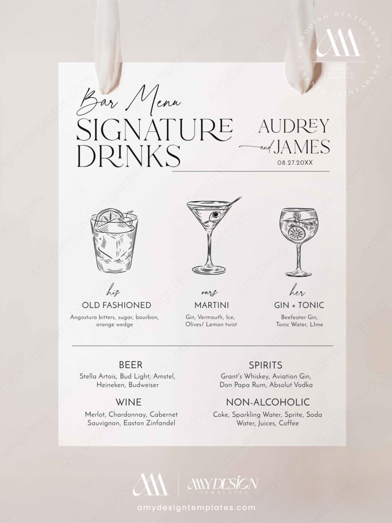Wildflower Wedding Signage Bundles Template | Amy Design