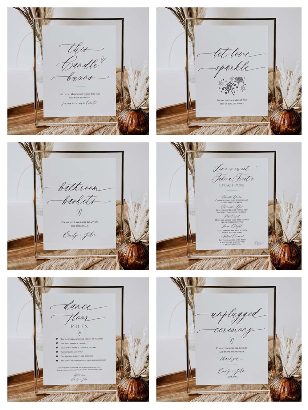 Minimalist Wedding Signs Template Printable | Wedding Reception Sign ...