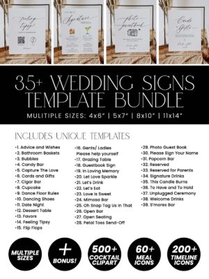 Table Signs - Amy Design Templates