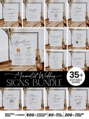 Table Signs - Amy Design Templates