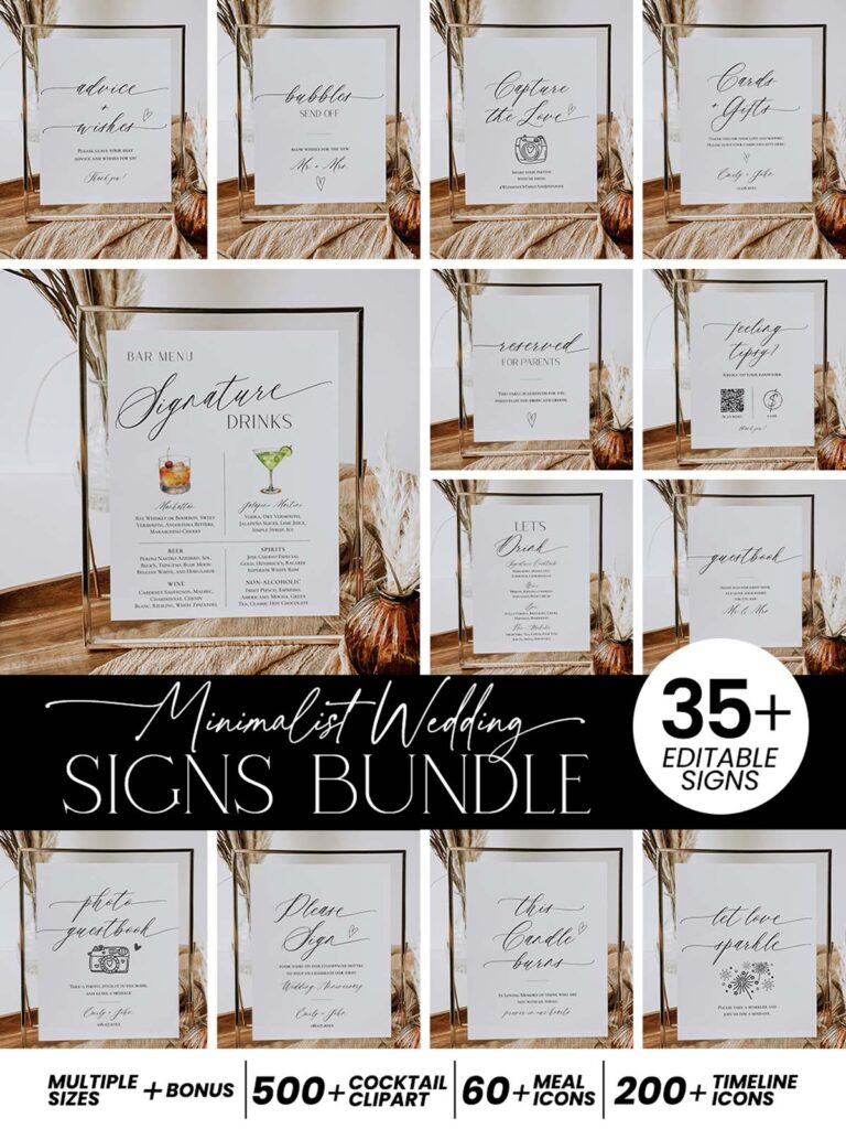 Table Signs - Amy Design Templates