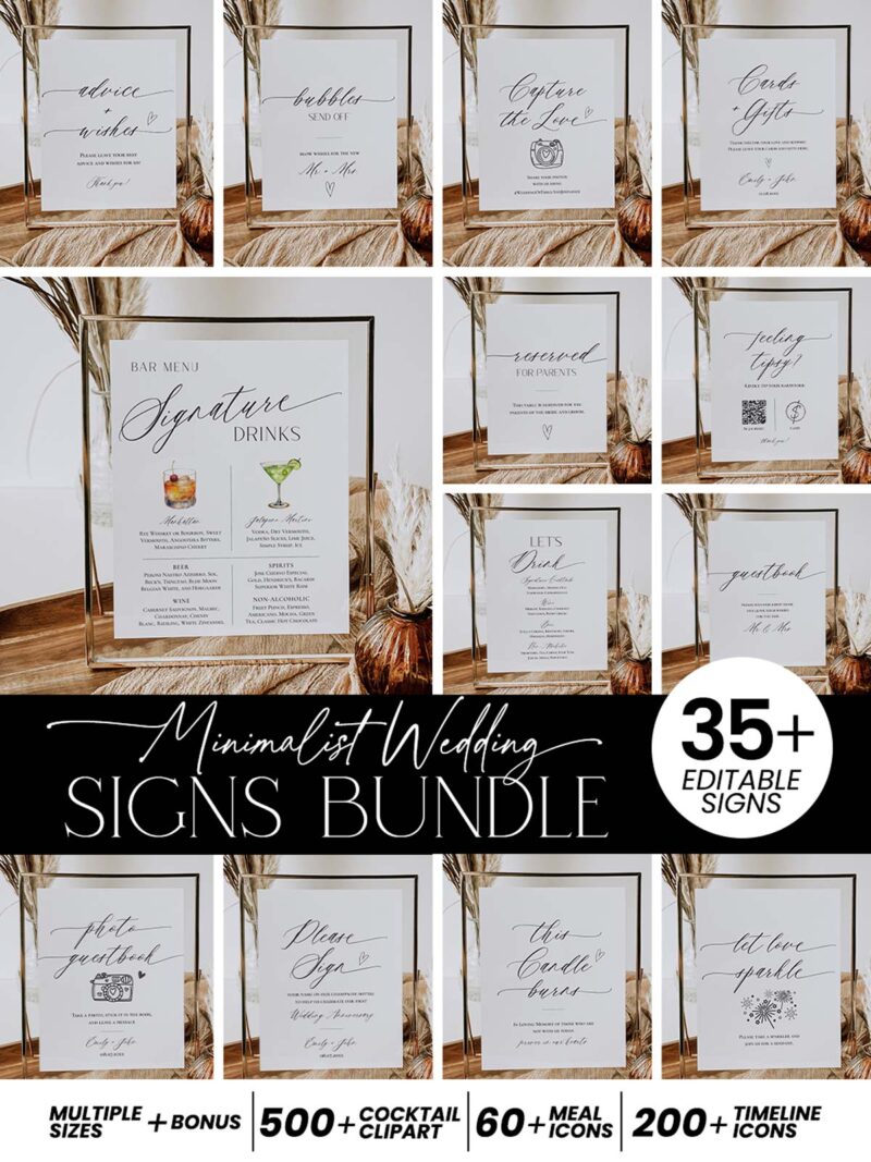 Table Signs - Amy Design Templates
