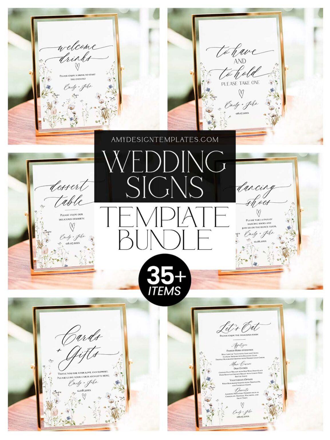 Table Signs - Amy Design Templates
