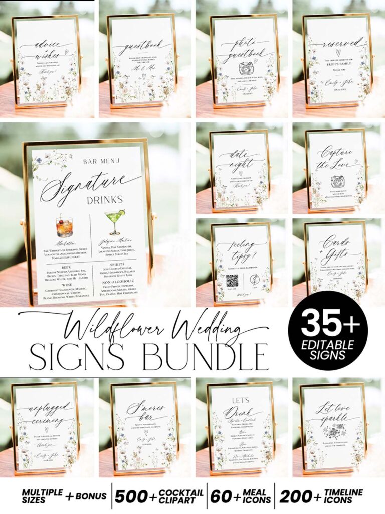 Table Signs - Amy Design Templates