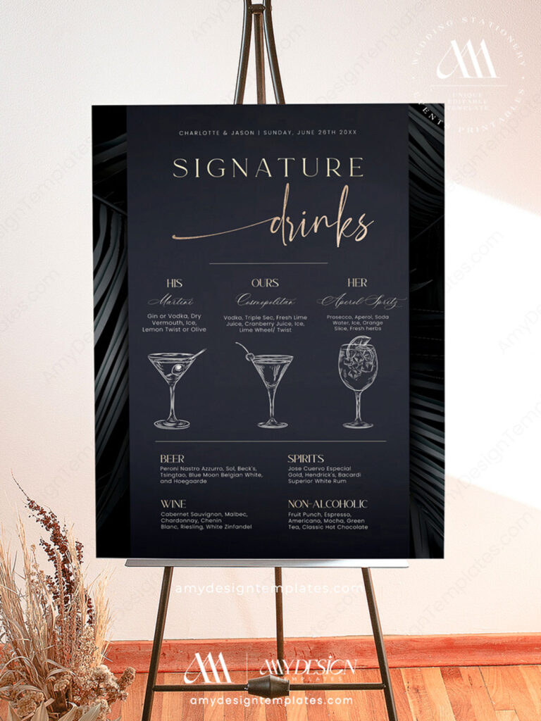 Signature Drinks - Amy Design Templates