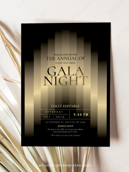 Editable Gala Invitation Template | Amy Design