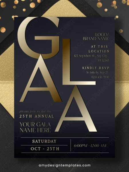 Editable Gala Invitation Template | Amy Design