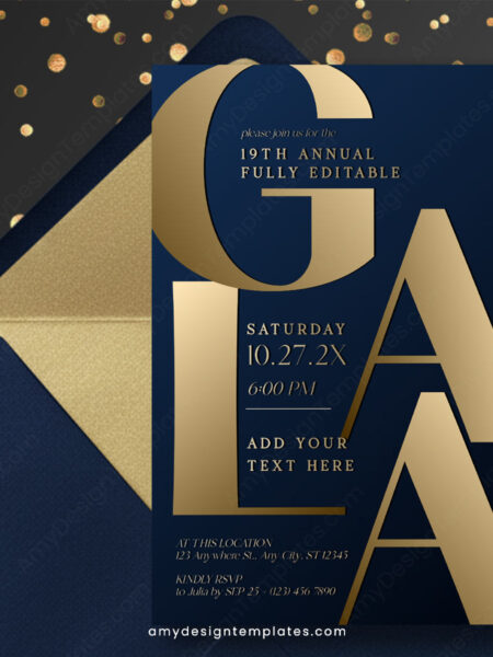 Editable Gala Invitation Template | Amy Design