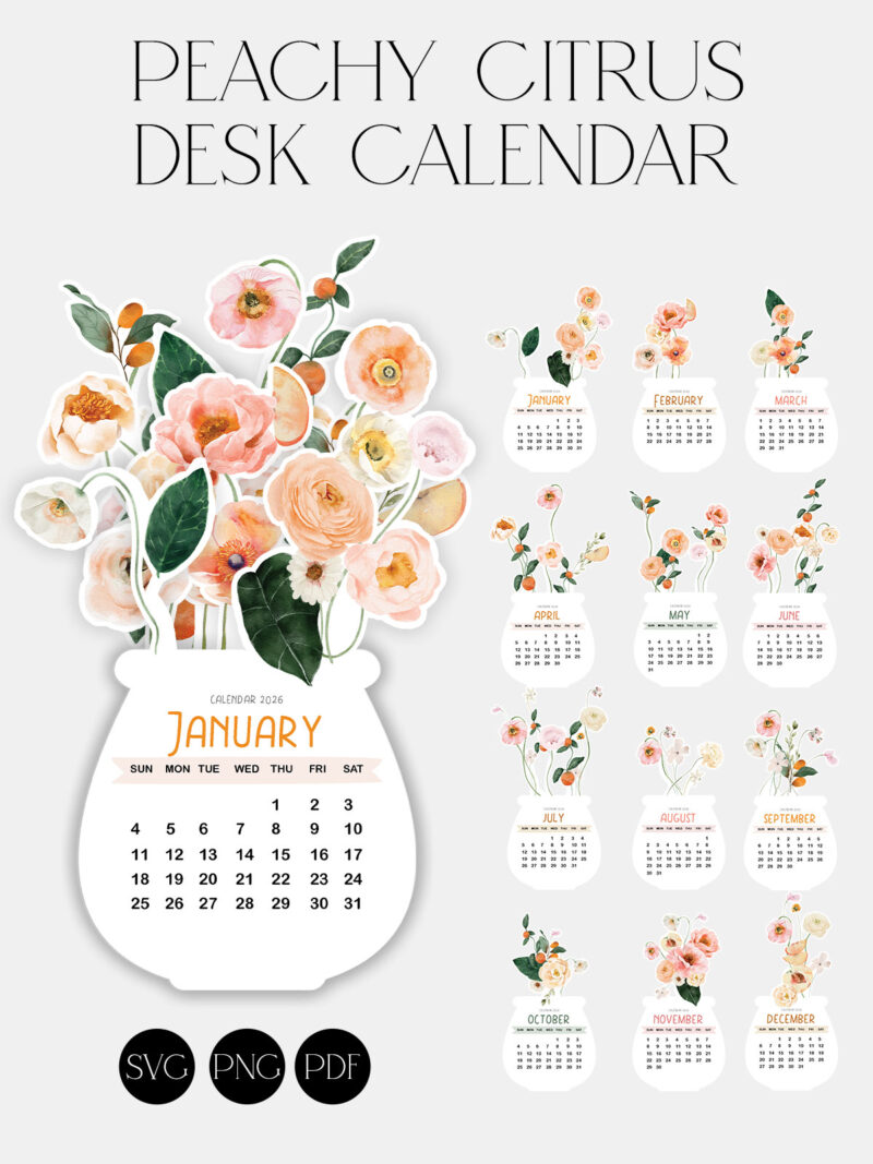 Printable Desk Calendar - Amy Design Templates
