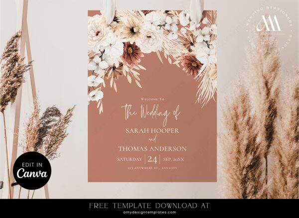 6+ Free Printable Wedding Sign Templates | Amy Design