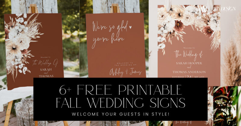 6+ Free Printable Wedding Sign Templates | Amy Design