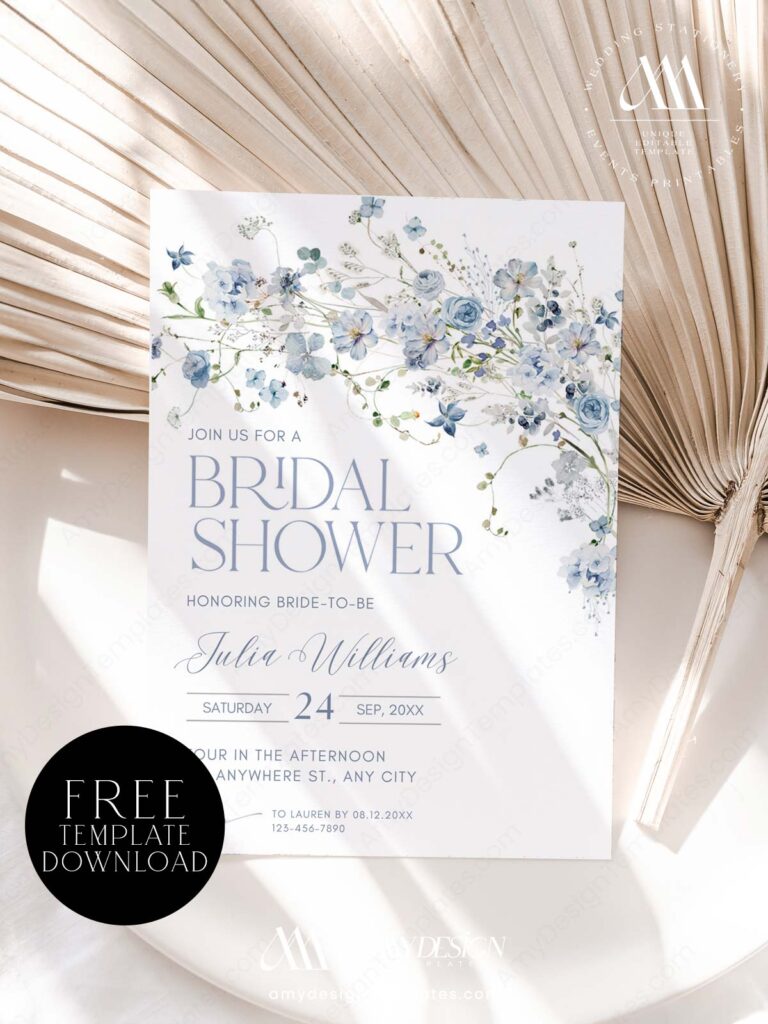 8+ Free Printable Bridal Shower Invitation Templates: Amy Design