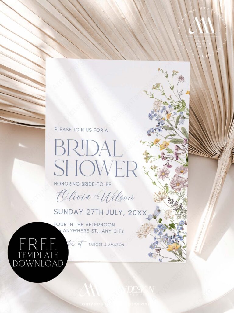 8+ Free Printable Bridal Shower Invitation Templates: Amy Design