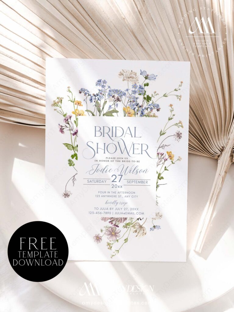 8+ Free Printable Bridal Shower Invitation Templates: Amy Design