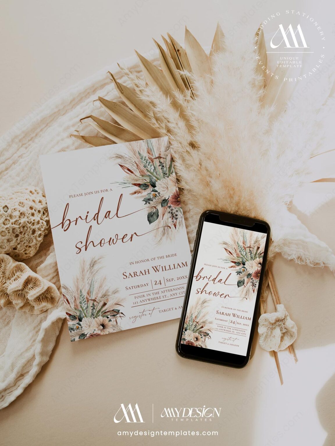 Boho Bridal Shower Invitations 1