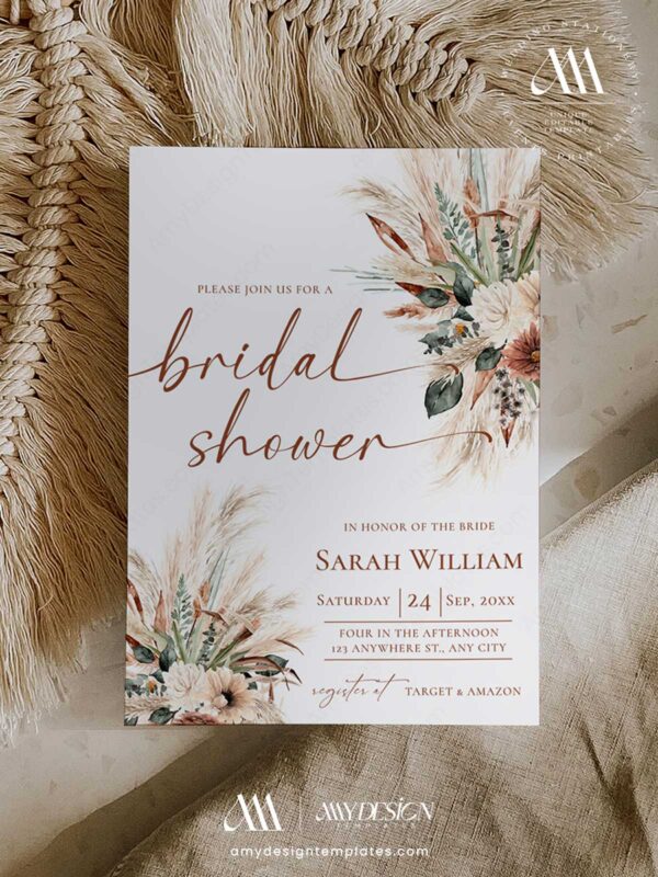 Boho Bridal Shower Invitations
