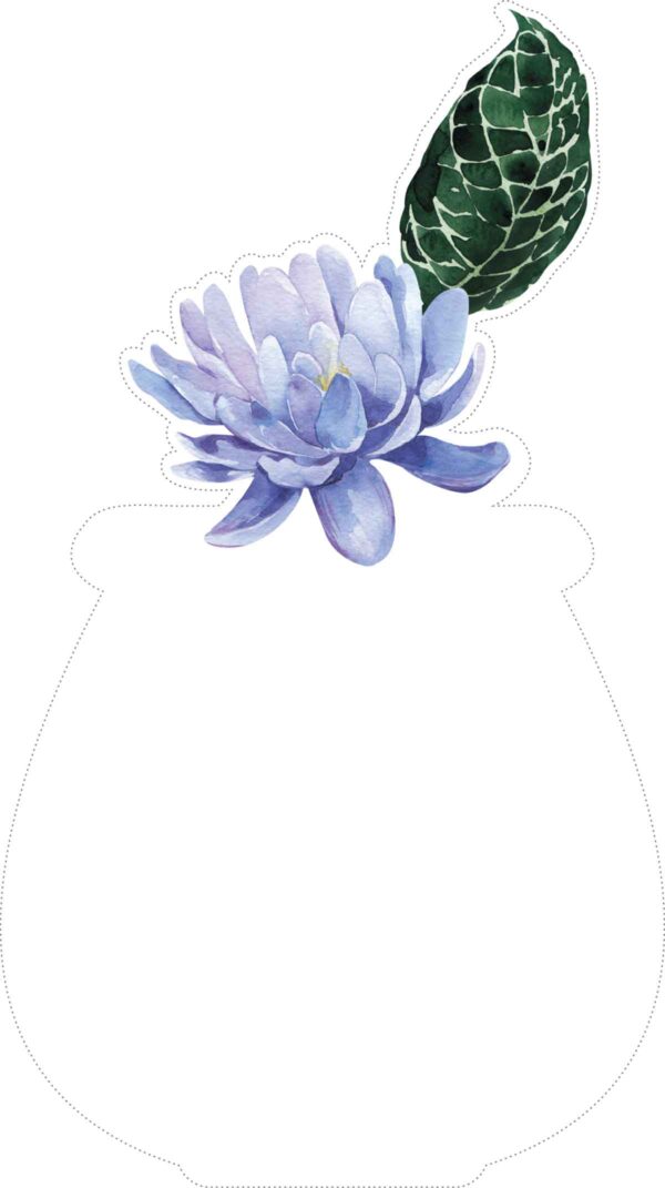 Free Printable Watercolor Flower Vase Blank Calendars: 12 Monthly ...
