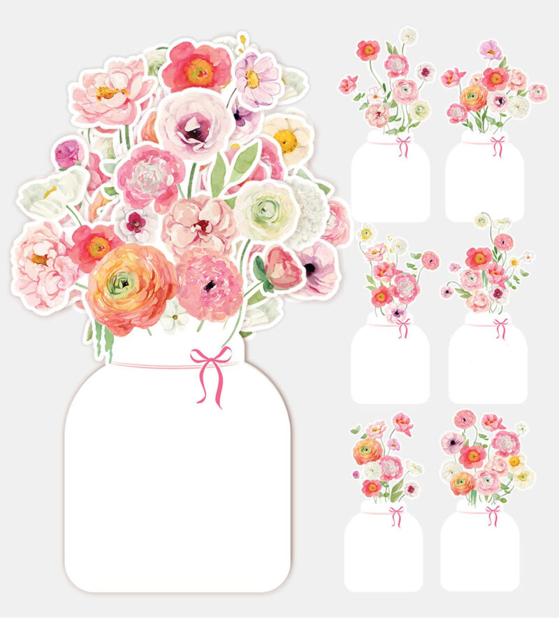 Free Printable Blank Calendar Flowers Vase PNG